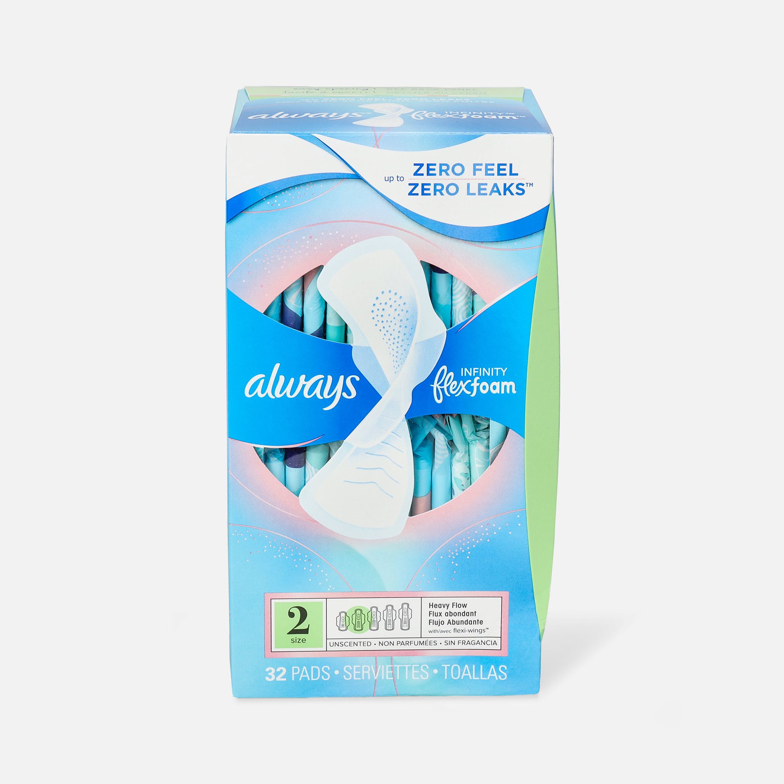 Always Infinity FlexFoam Pads with Wing, Unscented